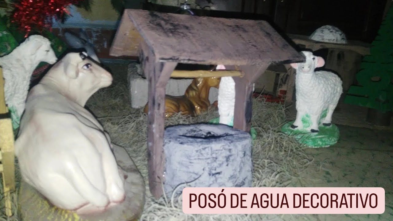 Como hacer una POZO de AGUA para BELÉN NAVIDEÑO (con cartón) - YouTube