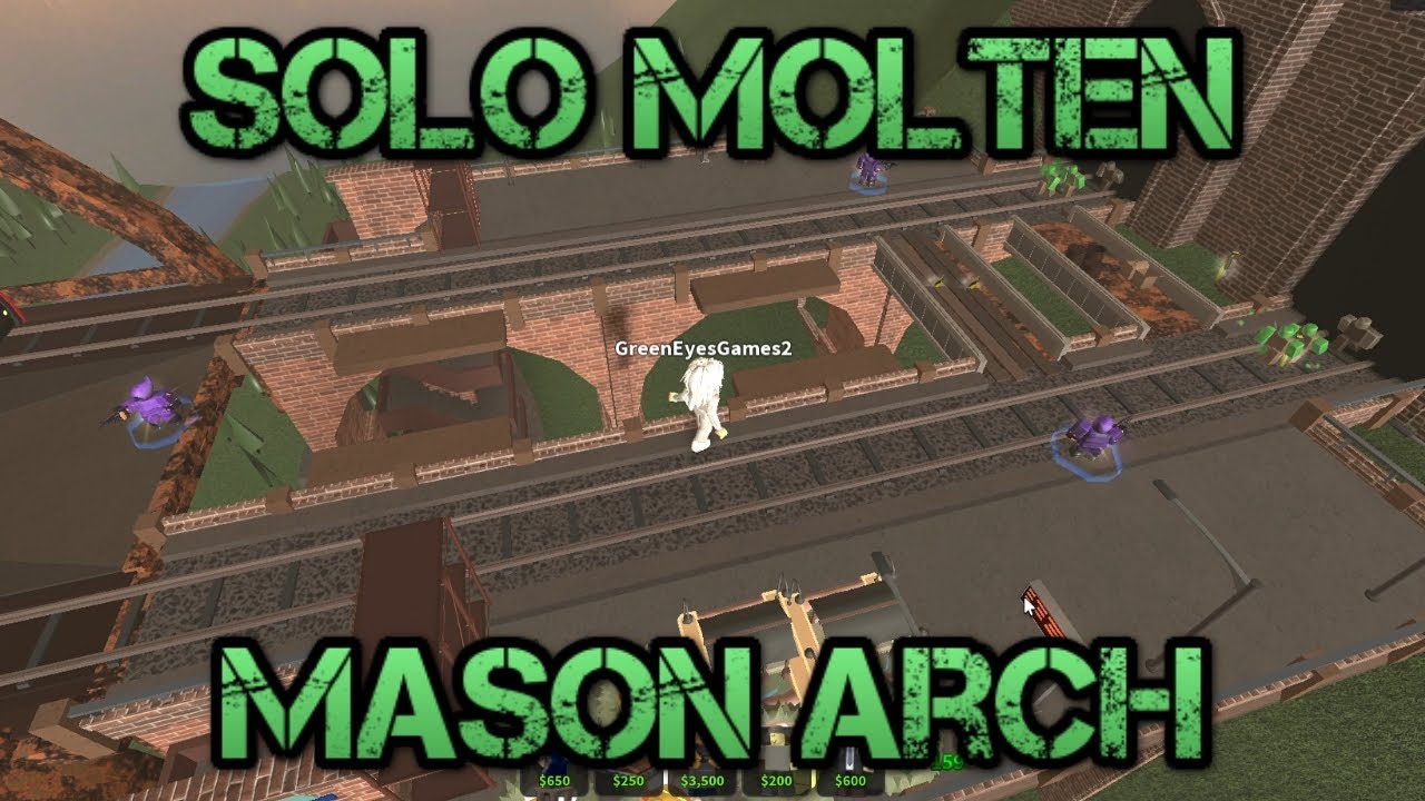 The Easiest Mason Arch Solo Molten - Tower Defense Simulator - YouTube