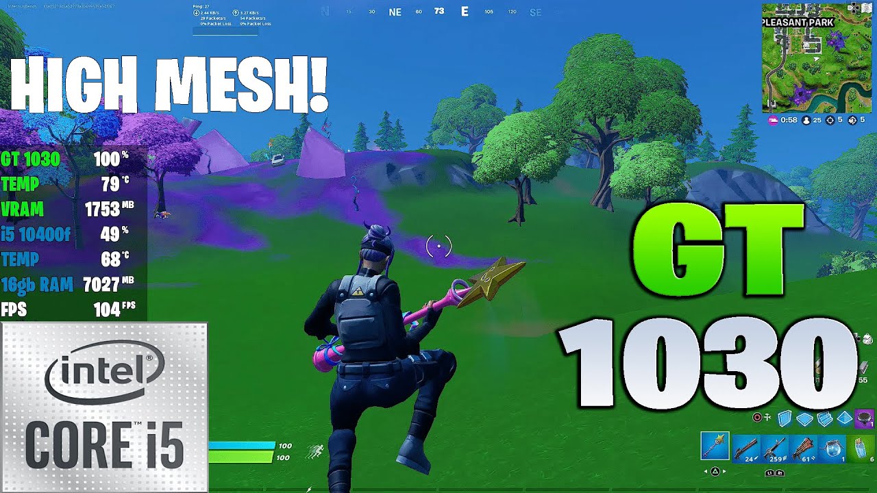 GT 1030 Fortnite Performance Mode | High Mesh Textures | 1080p - YouTube