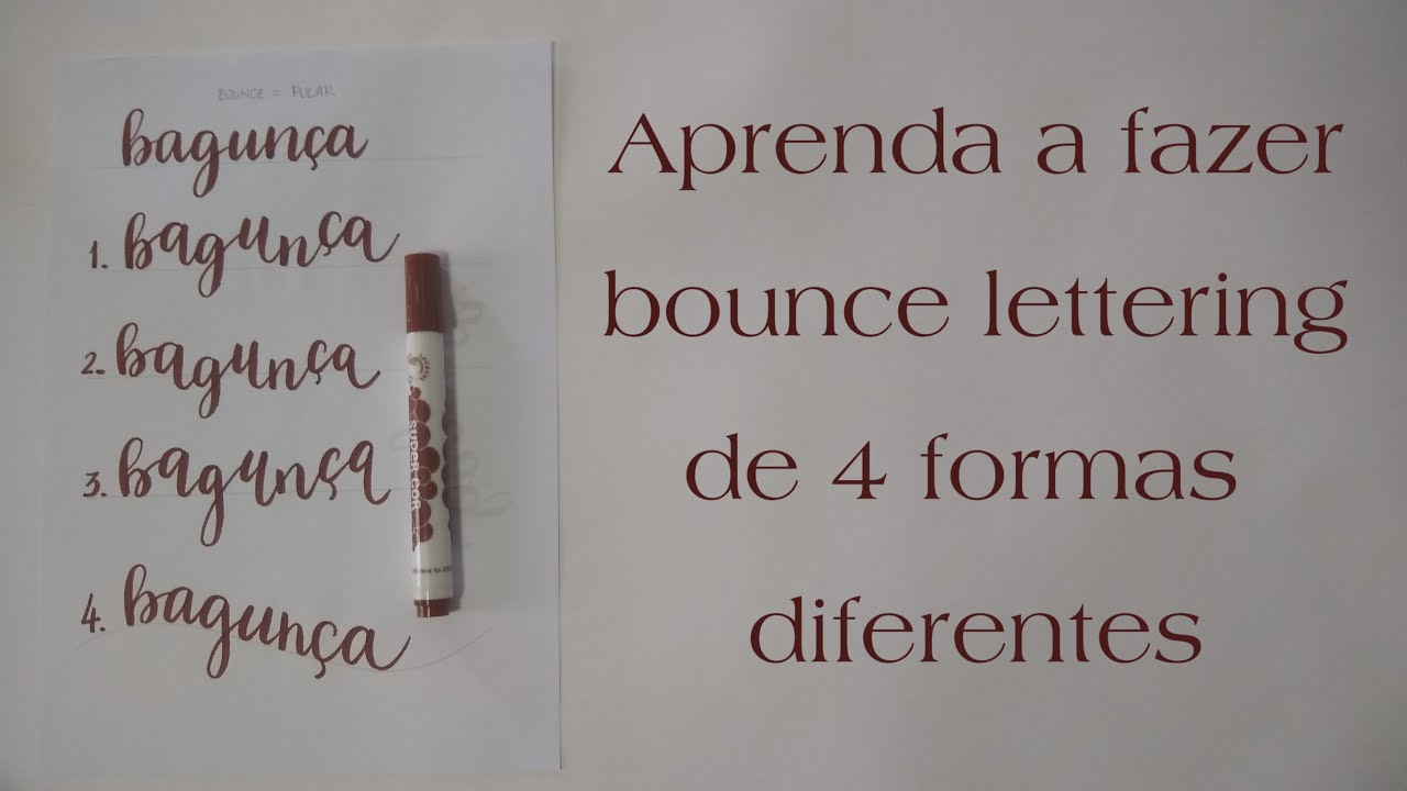 4 formas diferentes de fazer bounce lettering - YouTube