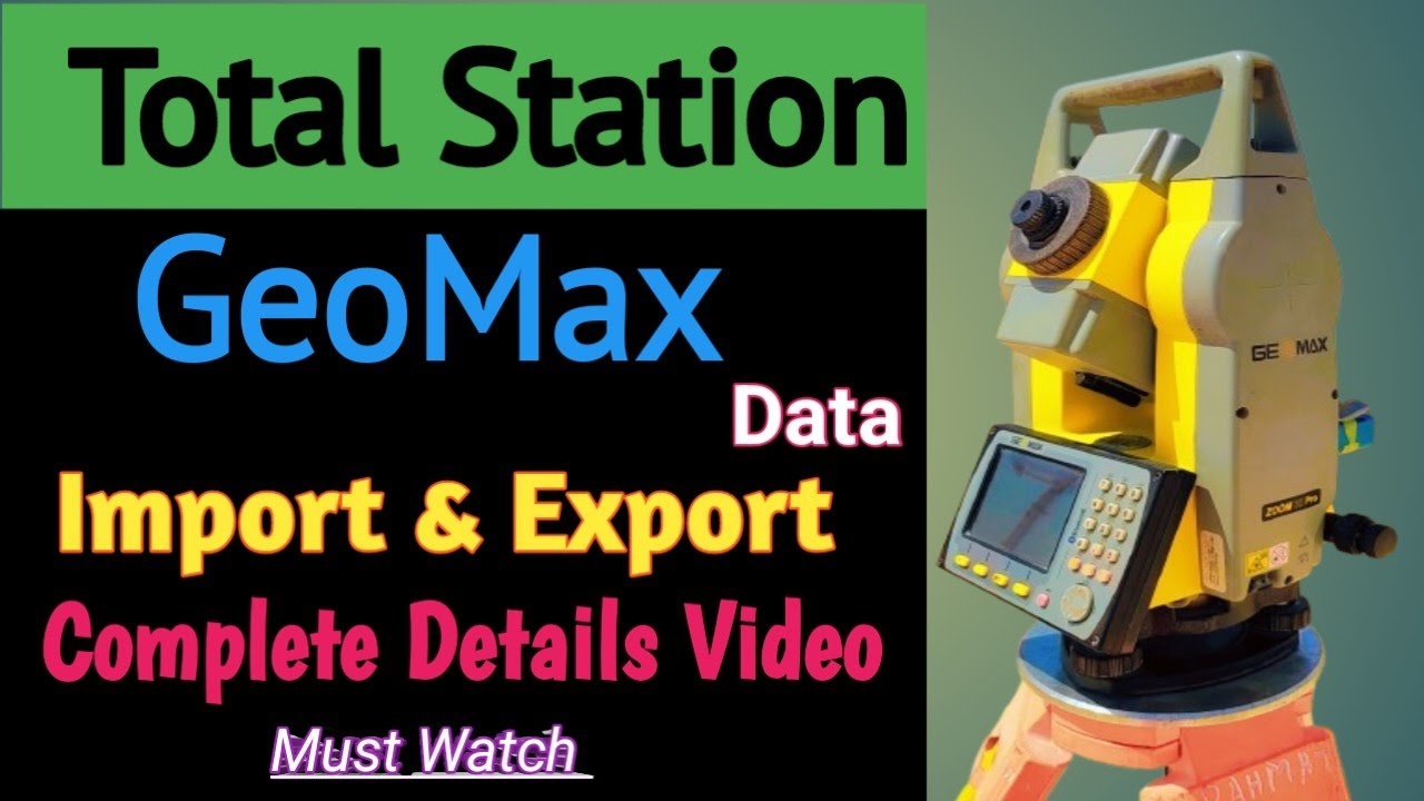 How to export and import data from Total station Geomax 35 Pro ...