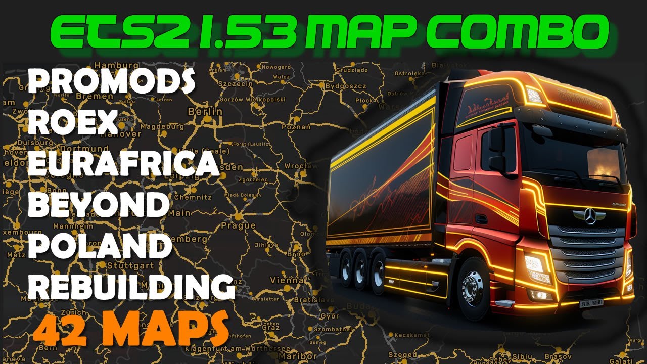 Mega Map Combo 1.53. 42 Maps with Promods, Roex, Eurafrica, Poland ...