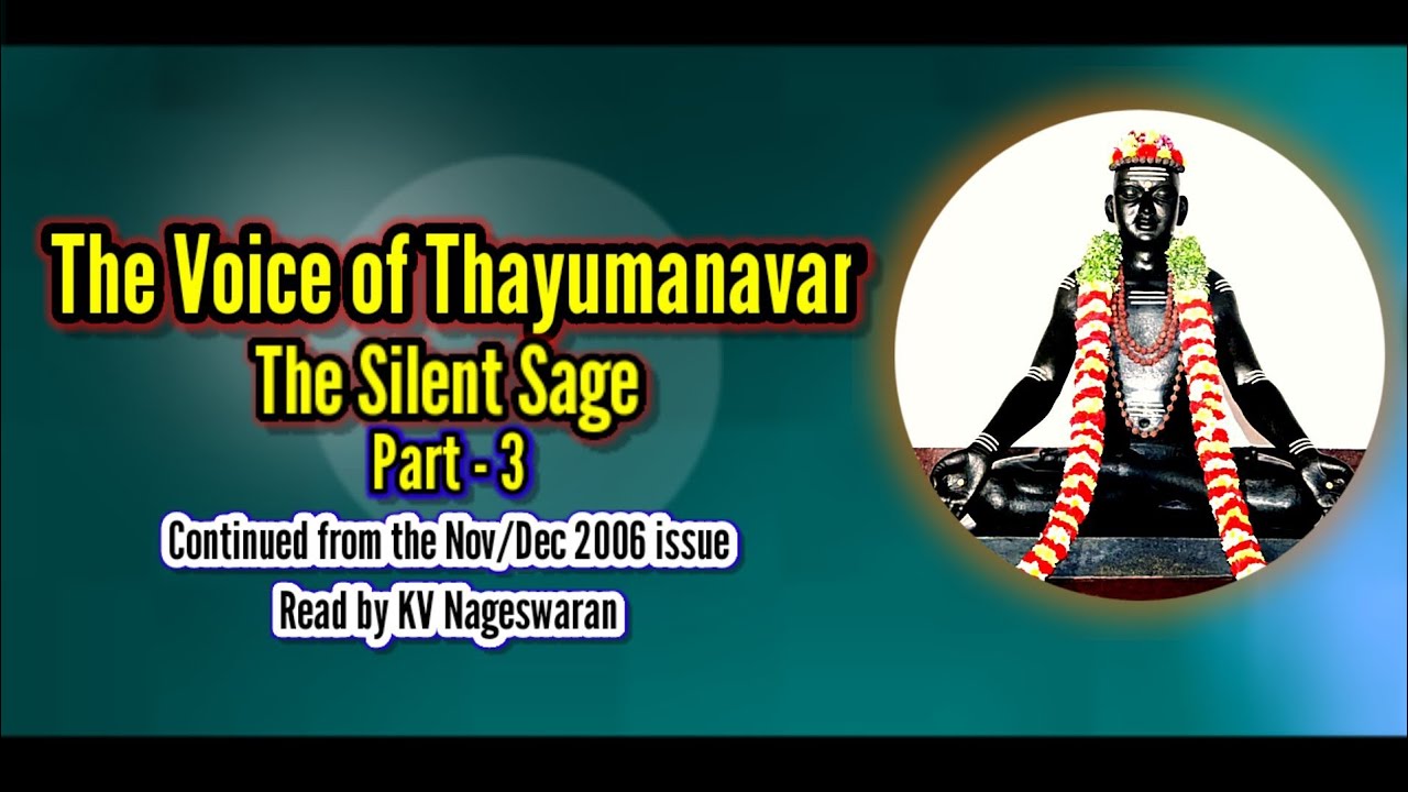 The Voice of Thayumanavar | The Silent Sage Part -3 | 18th Century ...