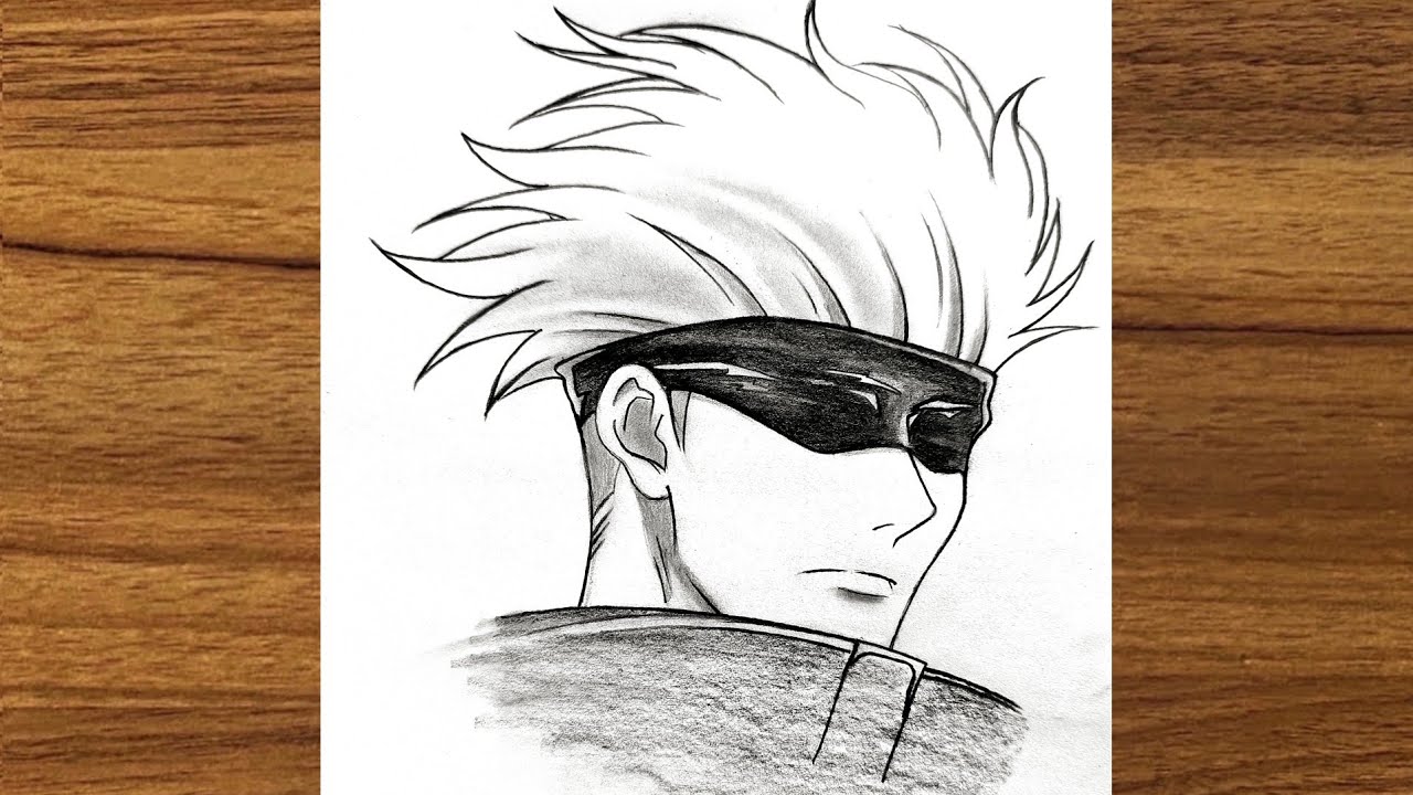 How to Draw Gojo Saturo | Easy Anime Drawing for Beginners | Anime ...