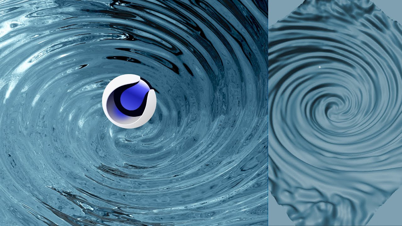 Whirlpool, twirl water Cinema 4D - YouTube