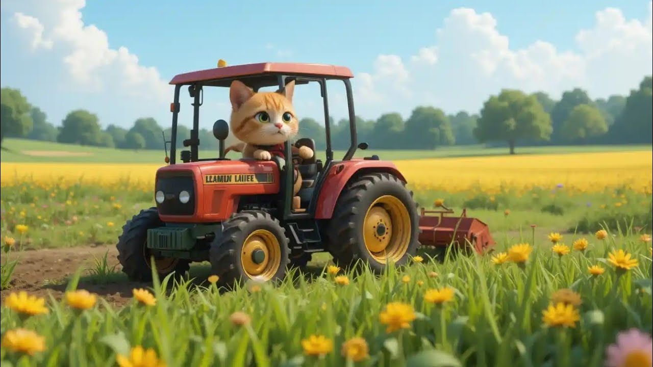 Cat Mano drive a tractor for working in filed it is Soo amazing 🤩🤩🤩🤩🤩 ...