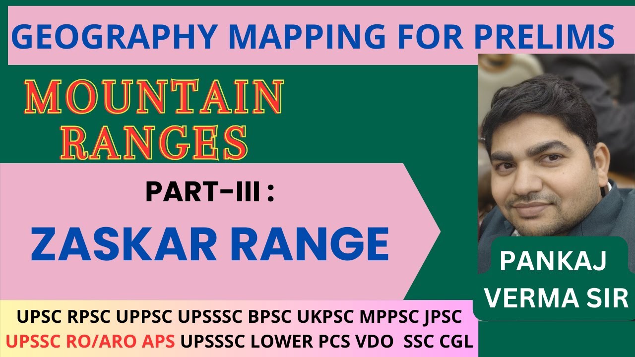 Zaskar Range l Geography mapping part 3 l For UPSC PCS SSC - YouTube