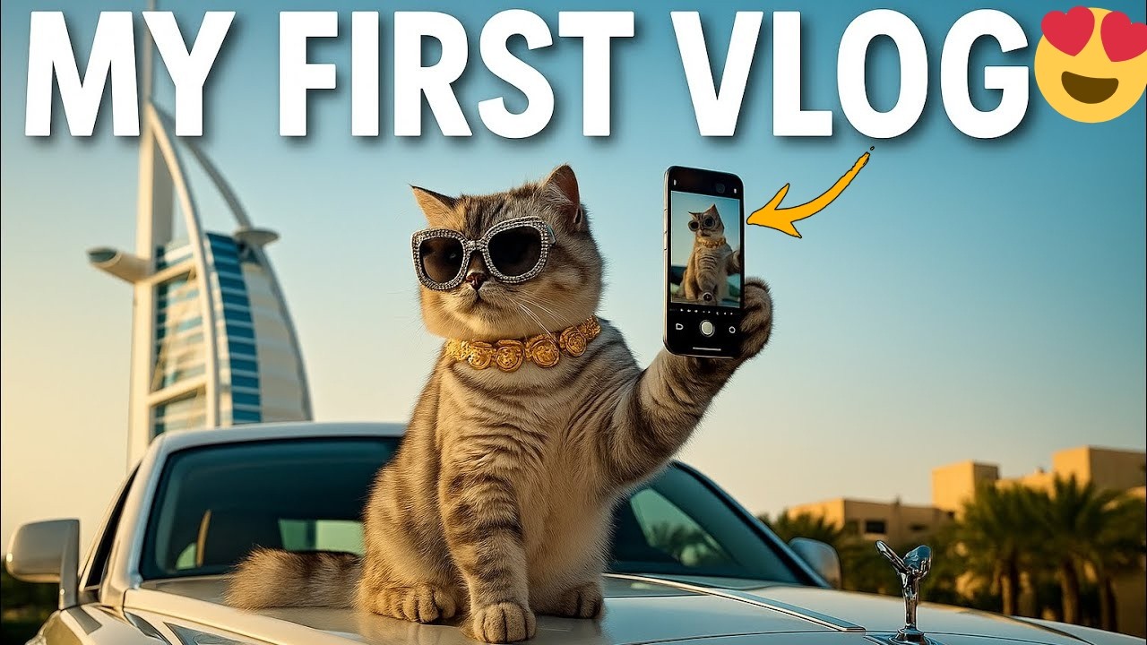 Cat Vlogging from Rolls Royce in Dubai | Made with Google Veo V3 🚘💎 ...