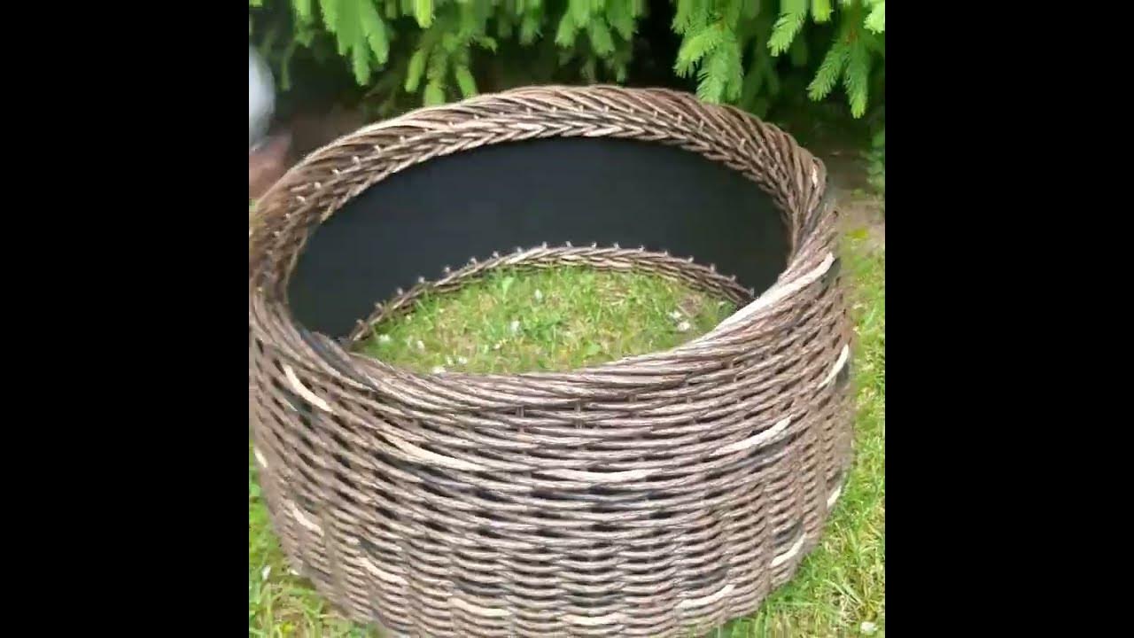 юбка для елки из ротанга - YouTube