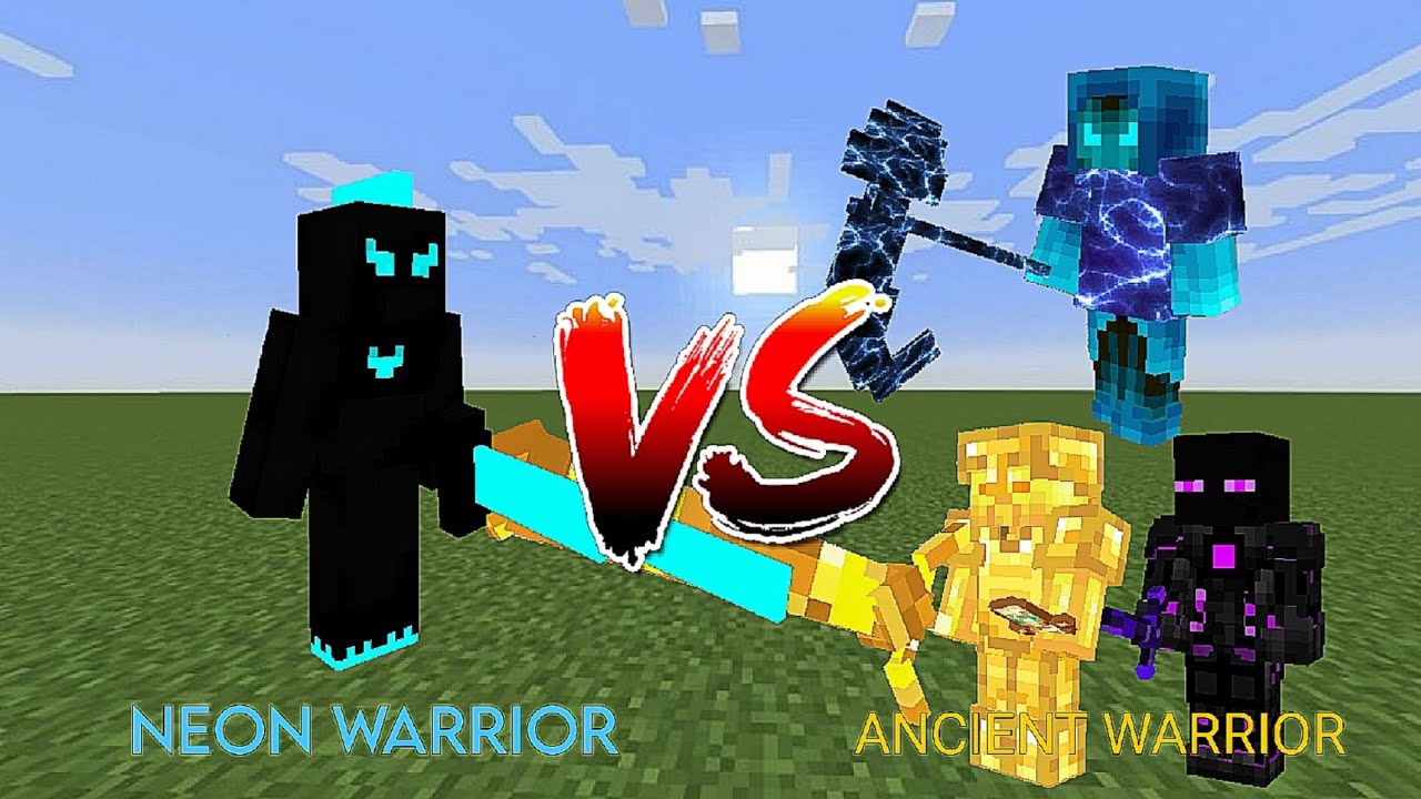 Neon Warrior vs Ancient Warrior | Minecraft Mob Battle | - YouTube