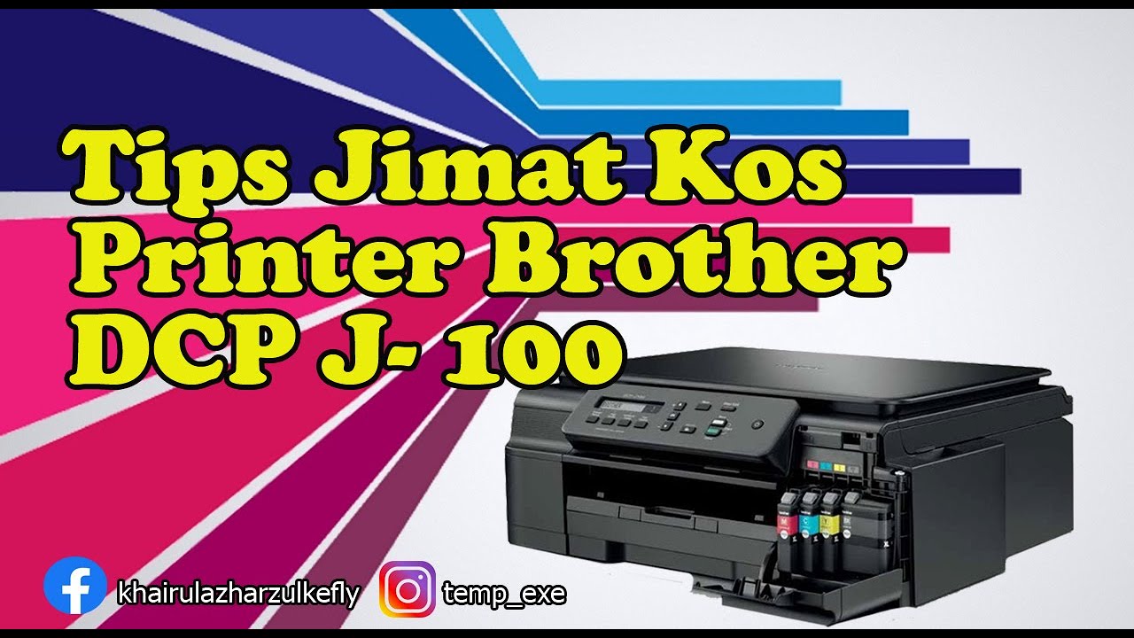 Tips Jimat Duit Refill Ink Printer Brother DCP J - 100 - YouTube