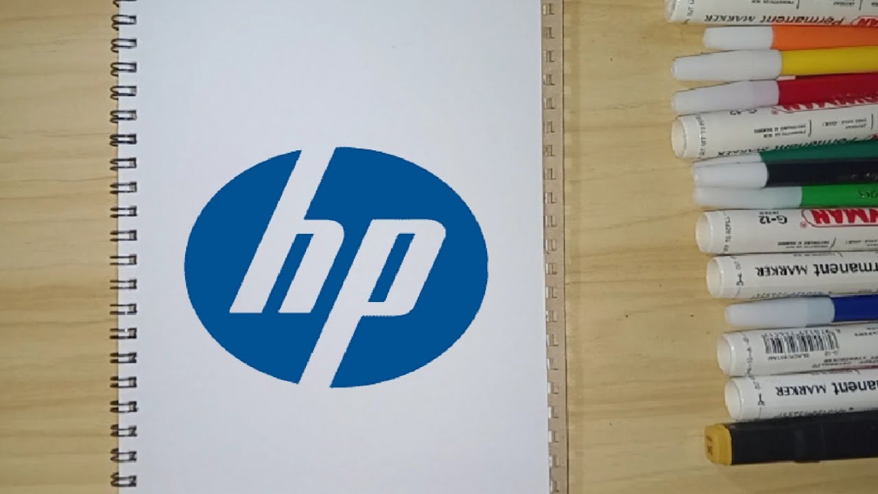 How To Draw a HP Logo - YouTube
