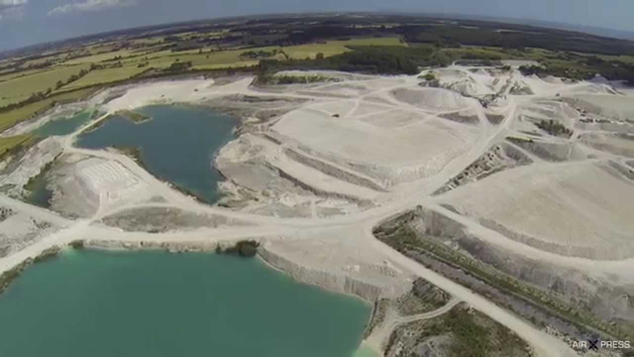 Open limestone quarry Faxe Ladeplads - Denmark - YouTube