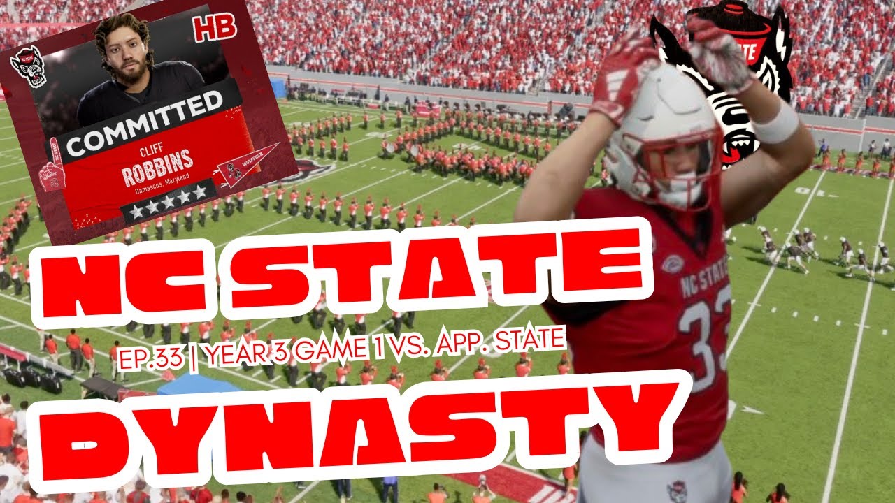 5 Star Running Back Debuts! | College Football 25 NC State Dynasty | Ep ...