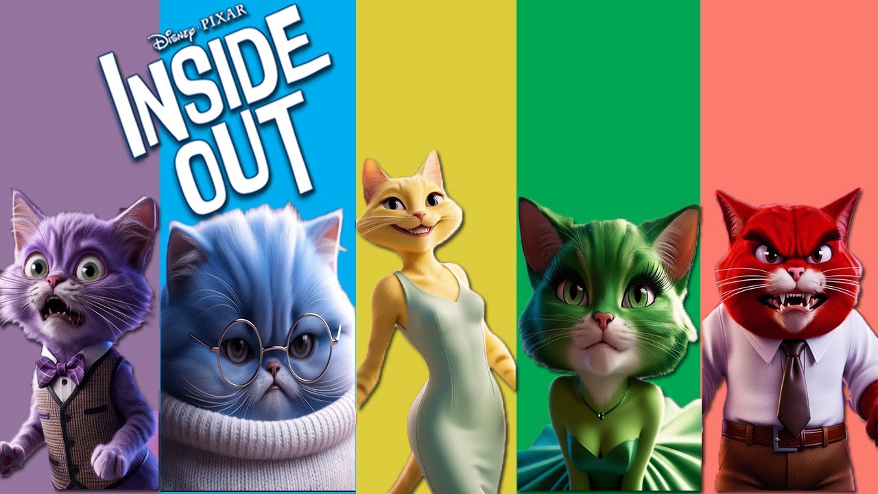 Inside Out: A Feline Tale of Funny Feelings.🐱 #cat #ai #catai #cute ...