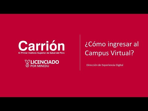 CARRION Como ingresar al CampusVirtual - YouTube
