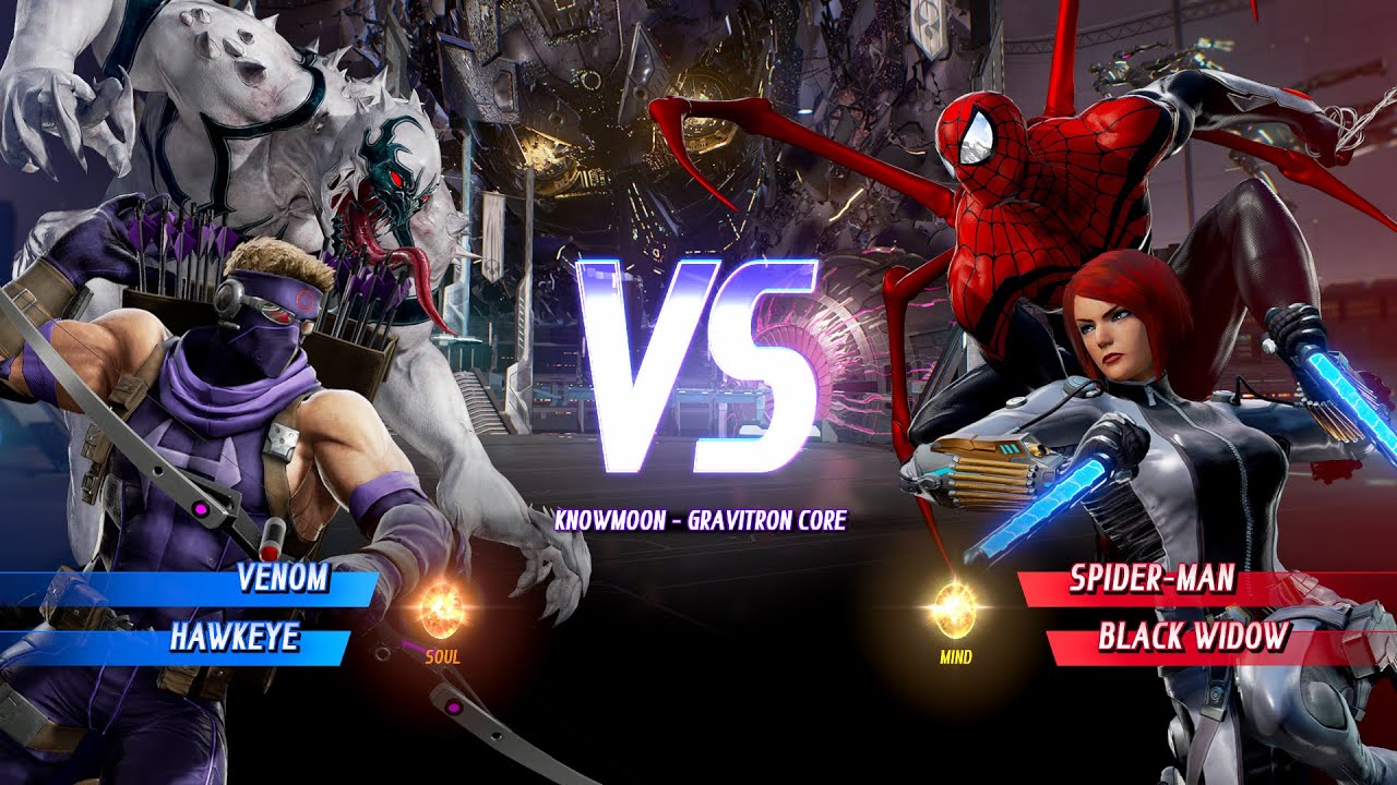Marvel vs Capcom Infinite -Venom Hawkeye VS Spinderman Black Widow # ...