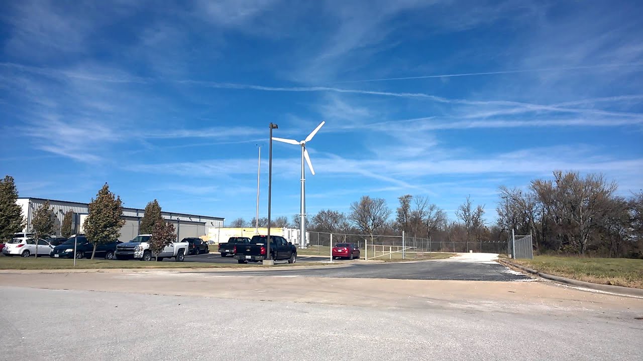 Wind Turbine Running fast on windy day - YouTube