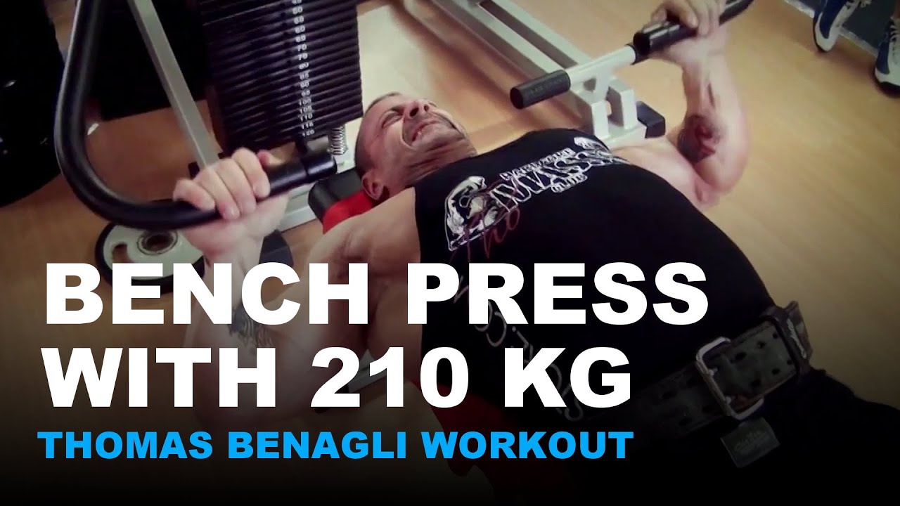 Bench Press 210 kg with Thomas Benagli IFBB Bodybuilding - YouTube