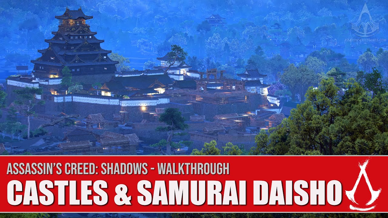 Assassin's Creed Shadows - All Castles [Defeat all Samurai Daisho & Loot the Chest] - YouTube
