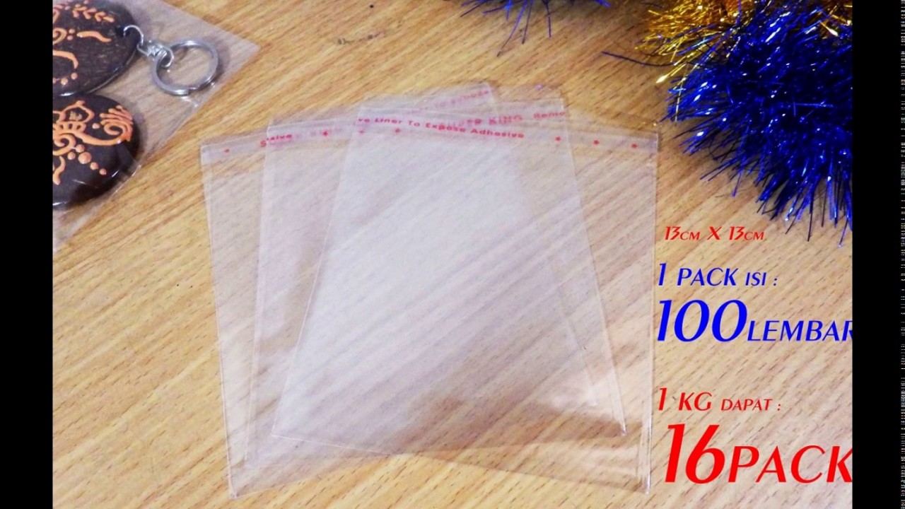 Jual Plastik Kemasan Makanan / Kue ( ada perekat ) OPP ukr 13 x 13 cm ...