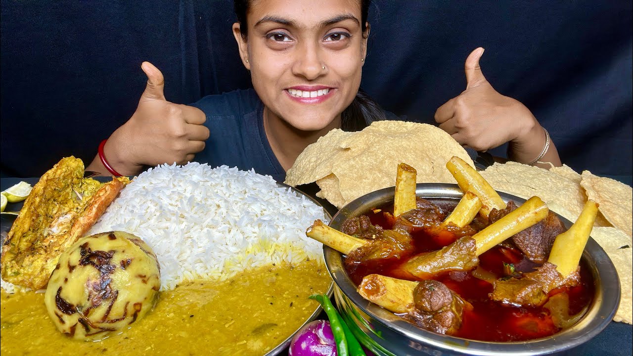 Spicy Handi Lal Lal Mutton Jhol Basmati Rice Dal Aloo Bhorta Egg ...