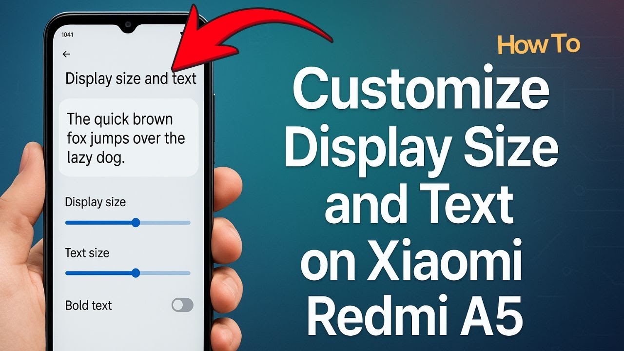 Customize Display Size and Text Settings on Xiaomi Redmi A5 - YouTube
