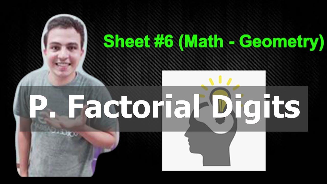 P Factorial Digits Youtube