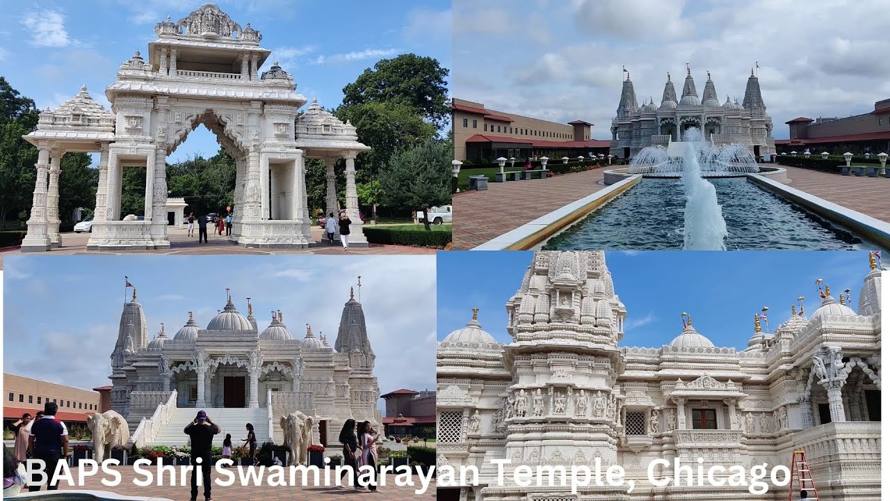 BAPS Shri Swaminarayan temple in Chicago, Illinois, USA - YouTube
