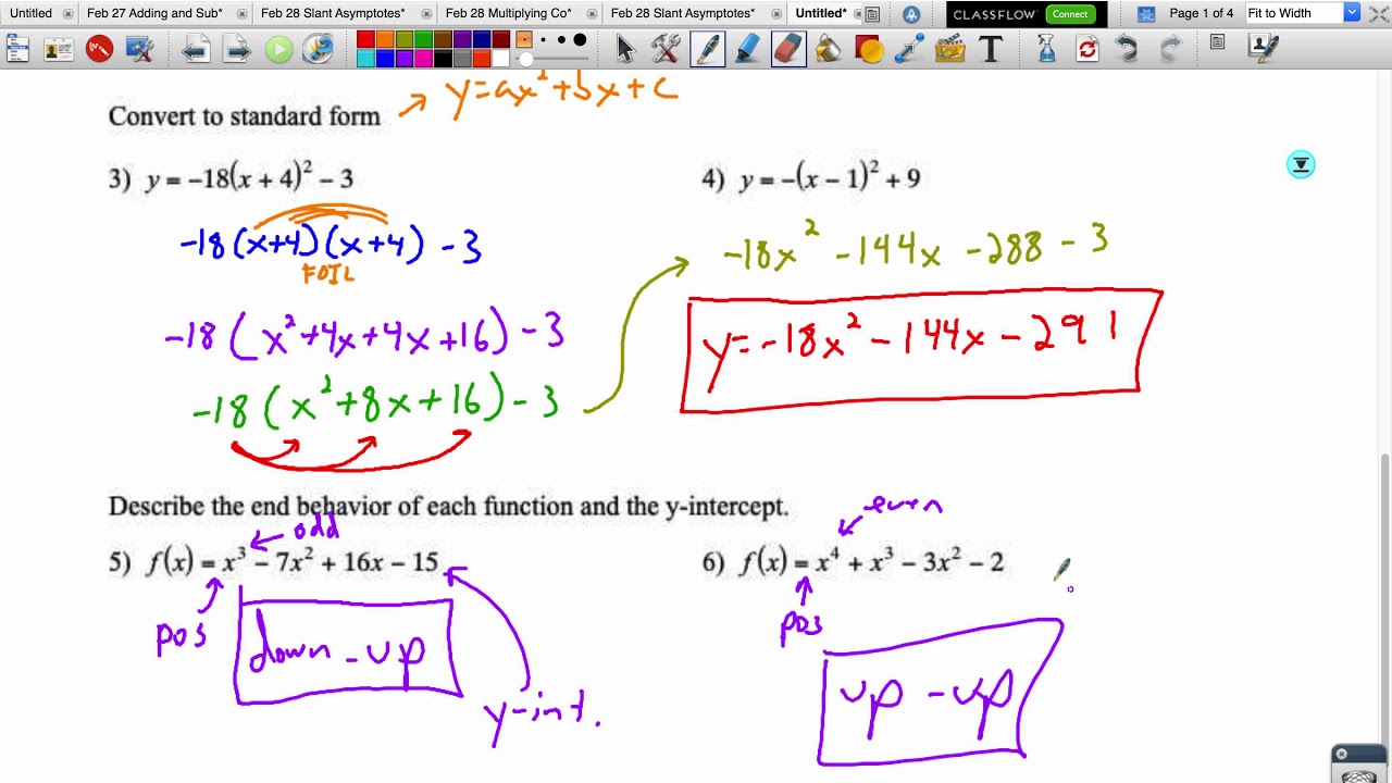 Polynomials Quiz Review for CA Part 1 - YouTube