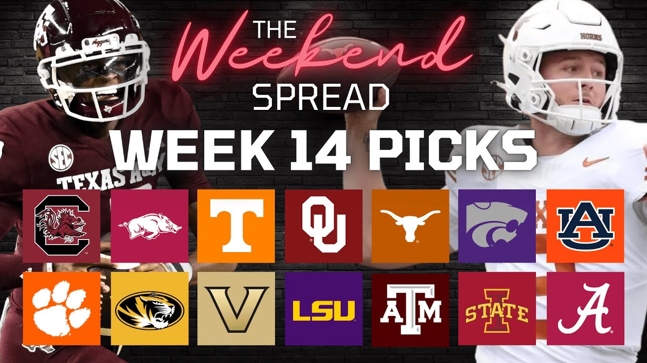 College Football Week 14 Picks: Texas @ Texas A&M, S.Carolina @ Clemson ...