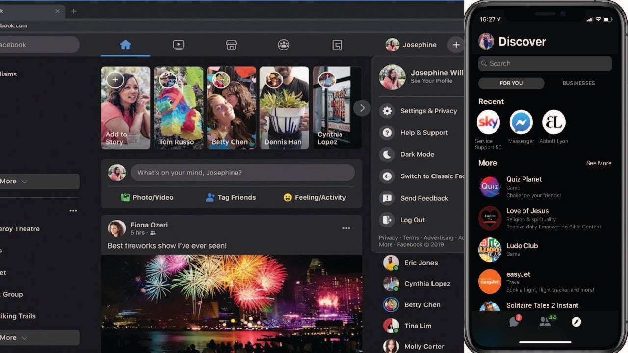 How to Enable Facebook Dark mode, Facebook new update 2020 - YouTube