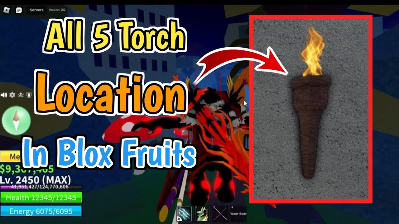 All 5 Torch Location In Blox Fruits (2025) | Tushita Sword Torch ...