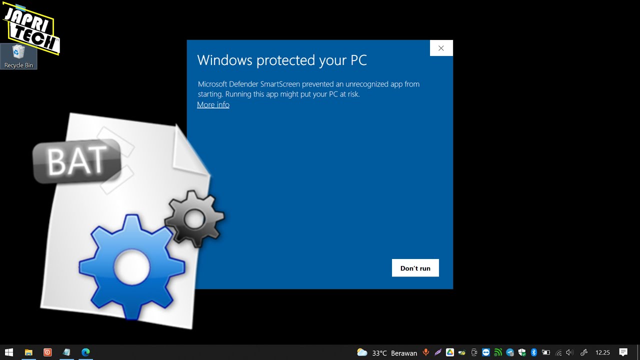 Cara Mengatasi File Bat yang Tidak Bisa Dijalankan di Windows 10 - YouTube