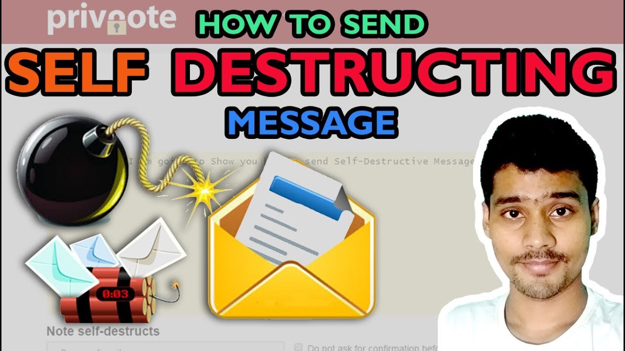 How To Send Self Destructing Message - YouTube
