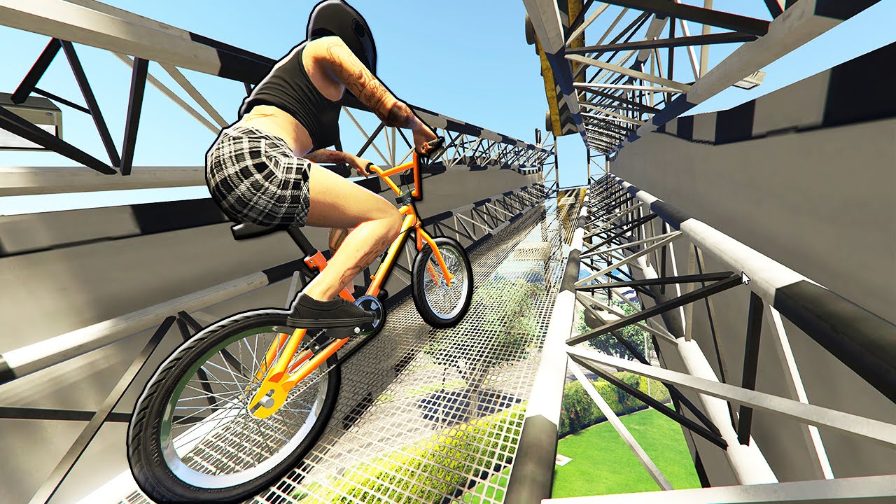 GTA 5 EPiC BMX STUNTS Race #4 (GTA 5 PC Stunts) - YouTube