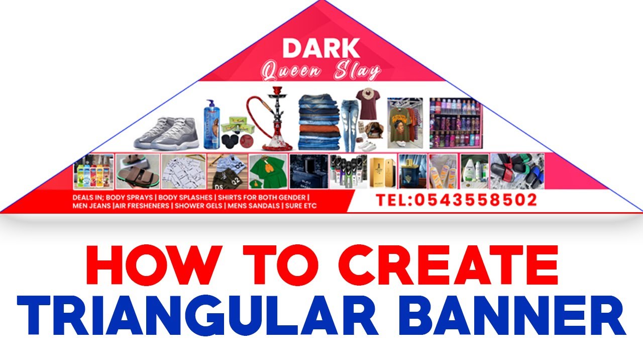 How to Create TRIANGULAR BANNER in Photoshop Easy Steps | Photoshop ...