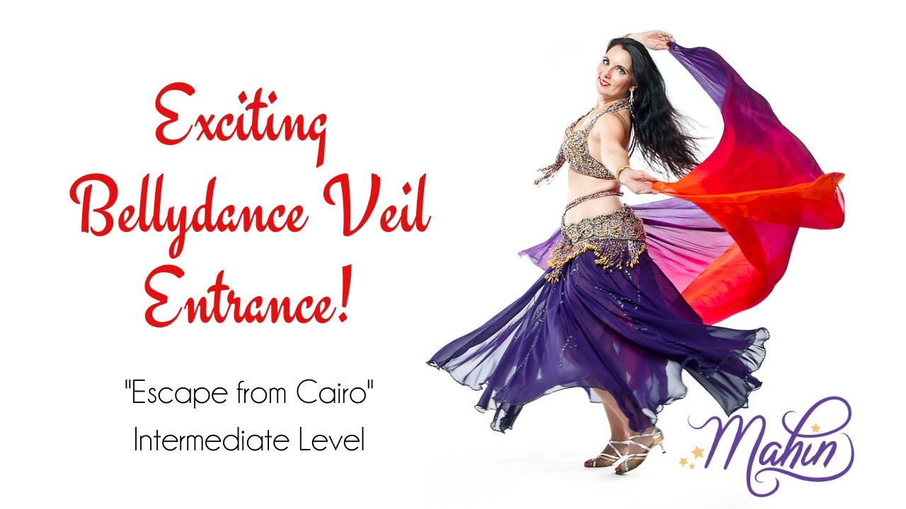 Belly Dance Veil Technique for a Dramatic Entrance - Intermediate Belly Dance - YouTube