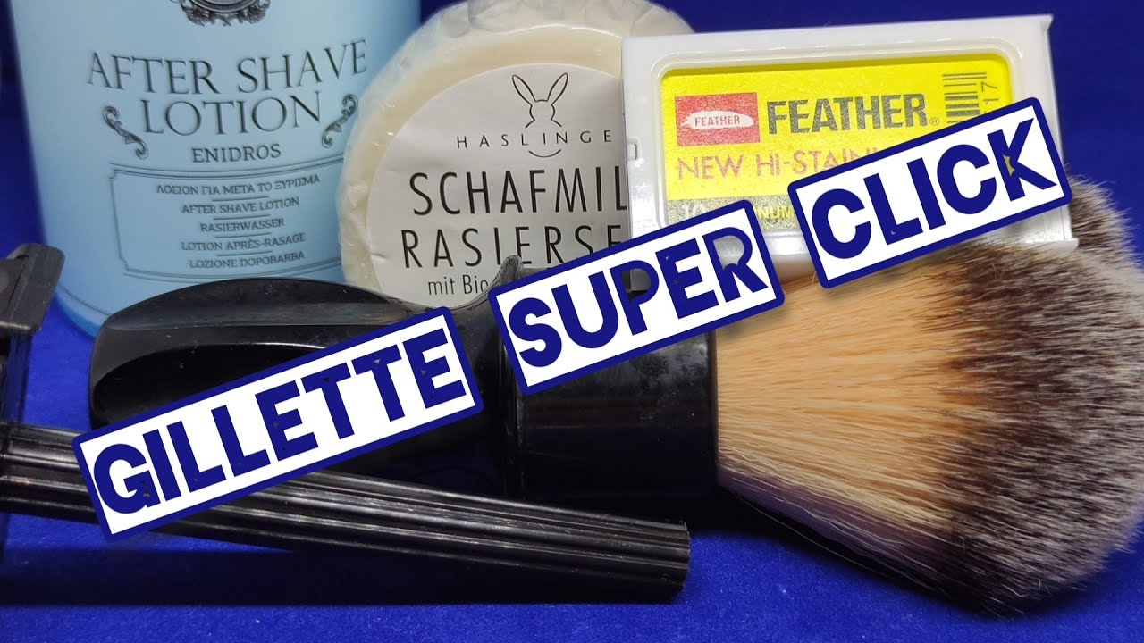 Gillette Super Click - Wet Shaving/ Παραδοσιακό Ξύρισμα - YouTube