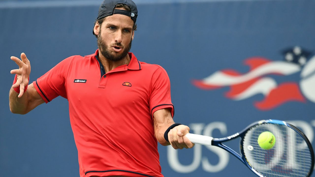 2017 US Open: Lopez slams a forehand - YouTube