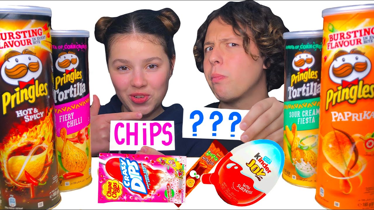 ASMR Real Chips VS Unknown Food Challenge Eating Sounds Mukbang 먹방 Tati ...