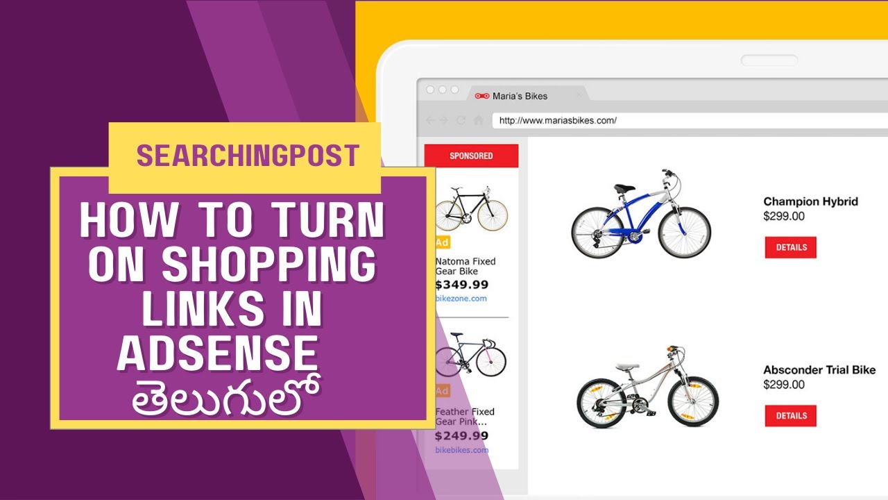 How to turn on shopping links in Google AdSense Telugu - YouTube