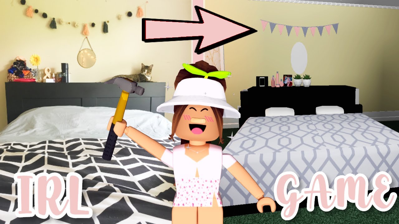 Building my irl room into Bloxburg + VOICE || Single Room Series ep. 3 ...