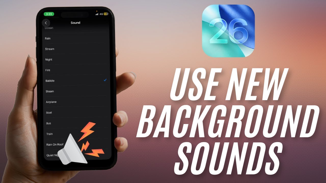 How to Use iOS 26's New Background Sounds on iPhone & iPad - YouTube