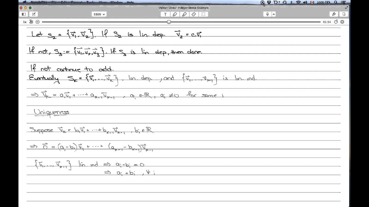 Linear Algebra Linear Independence Example 1 YouTube linear-algebra-linear-independence-example-1-youtube