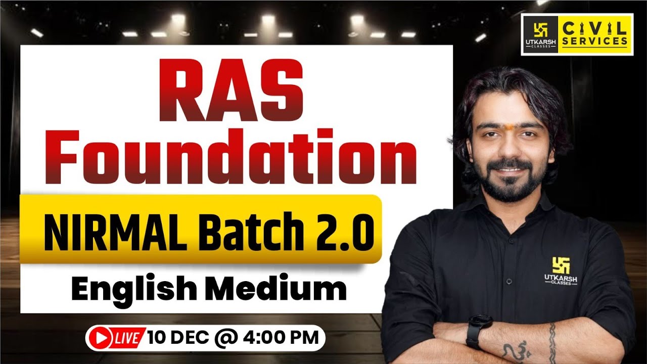 RAS Foundation for English Medium | New Batch - Nirmal Batch 2.0 | RAS ...