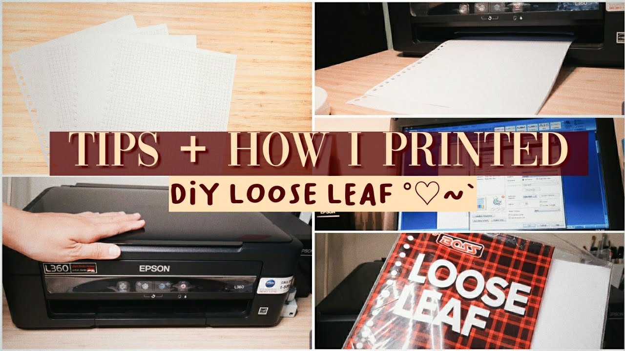 Tips + How i printed diy loose leaf °~ | Indonesia - YouTube
