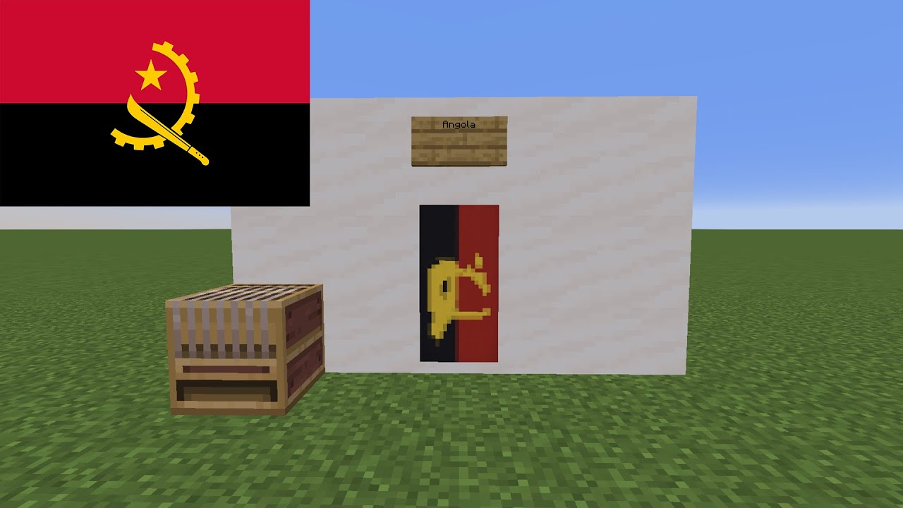 How to Make Angola's Flag in Minecraft - YouTube