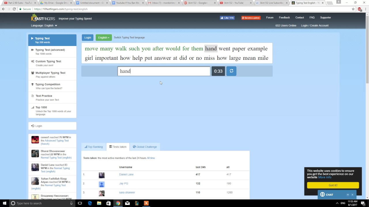 360 WPM Fastest In The World - YouTube