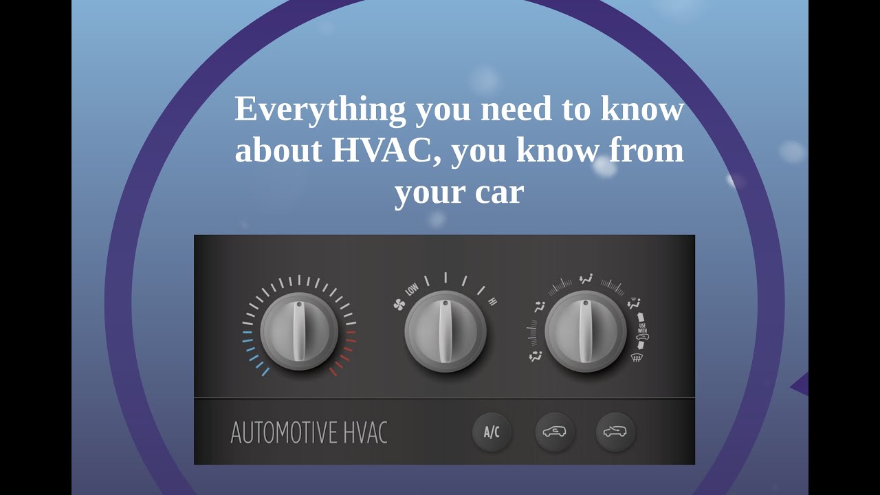 Everything you need to know about HVAC, you know from your car: The 6 ...